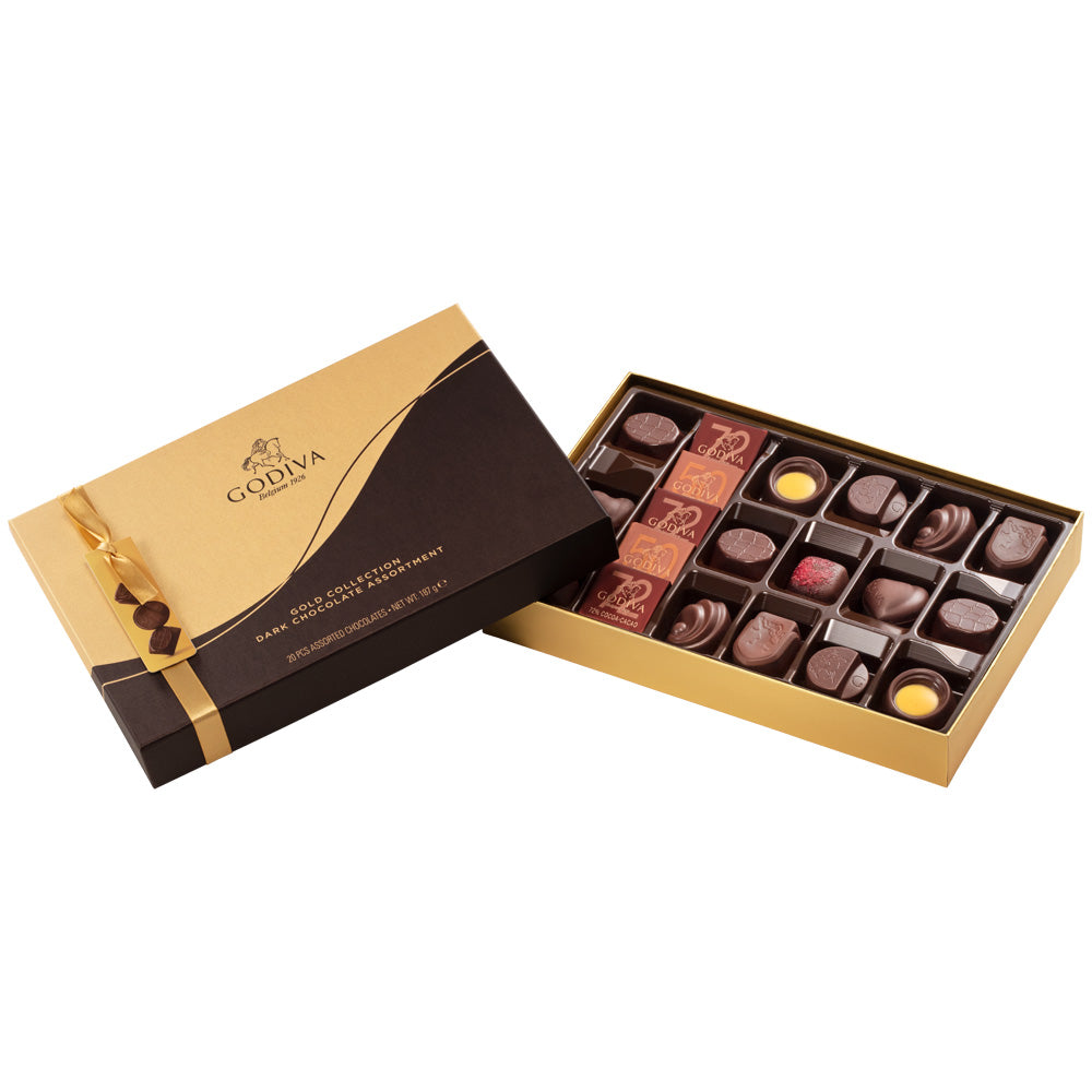 Gold Collection: All Dark Chocolategift Box - 20pcs |godiva EU