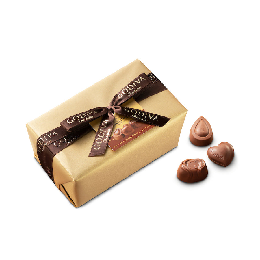 Gold Ballotin Assorted Milk Chocolate Box - 500g |godiva EU